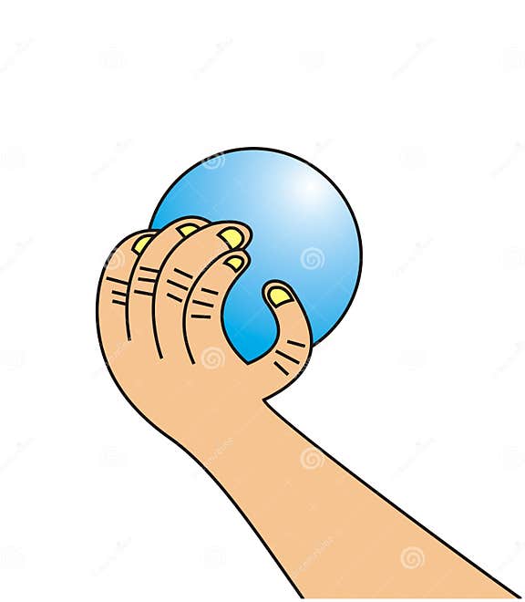 Hand with a magic ball stock vector. Illustration of shine - 38160556