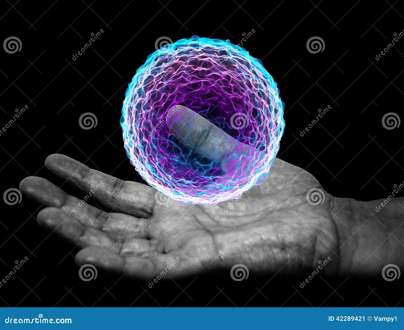 Hand, Magic Ball, Magic Spell Witch Stock Illustration - Illustration ...