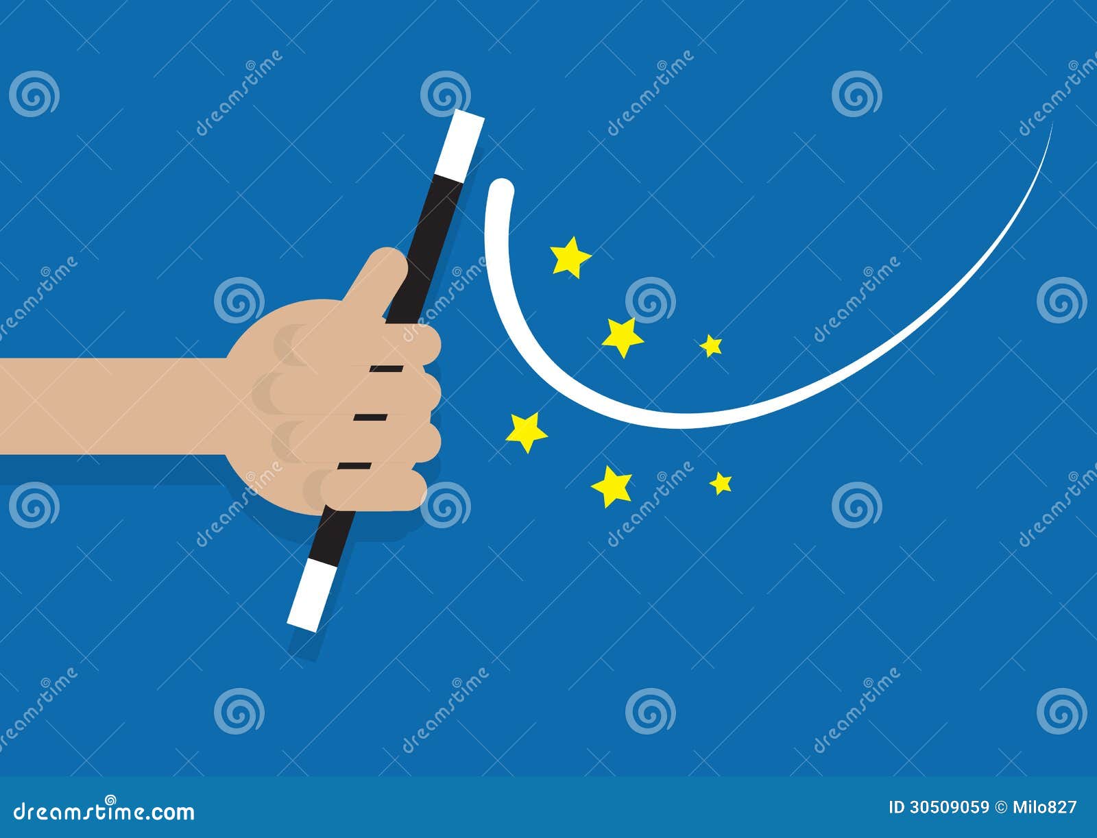 Hand Magic Wand stock vector. Illustration of holding - 30509059