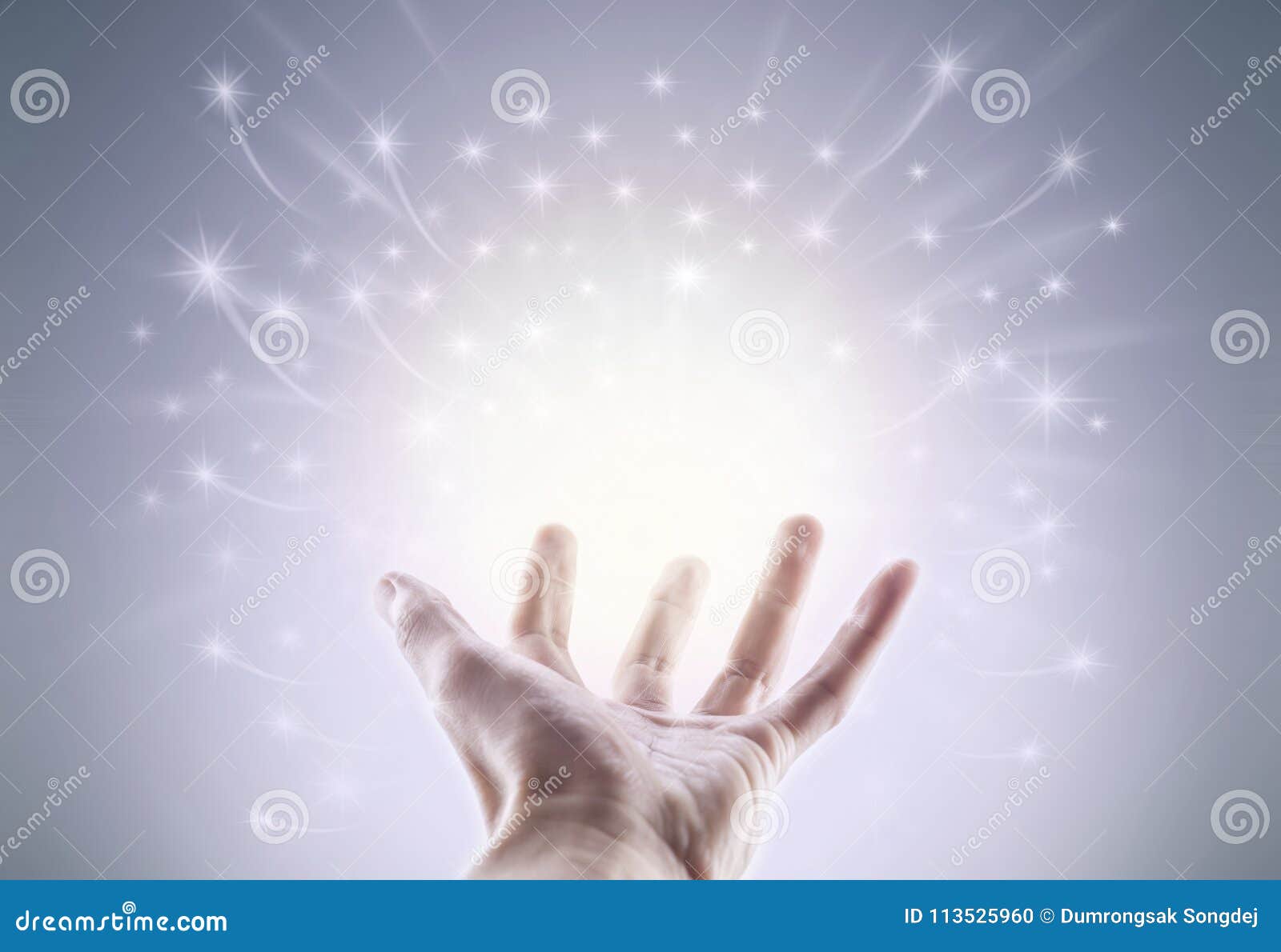 Hand with Magical Glowing Light Stock Photo - Image of bright, magic ...