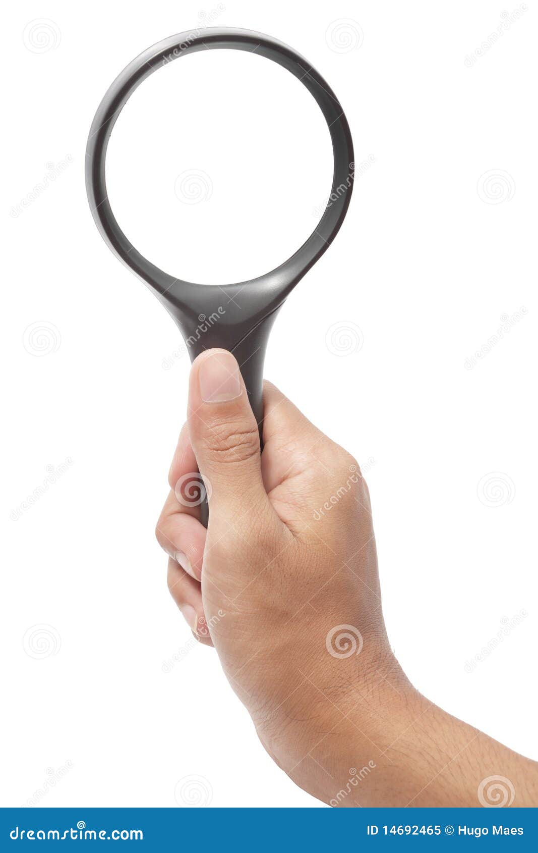 Hand with magnifying glass stock image. Image of investigating - 14692465