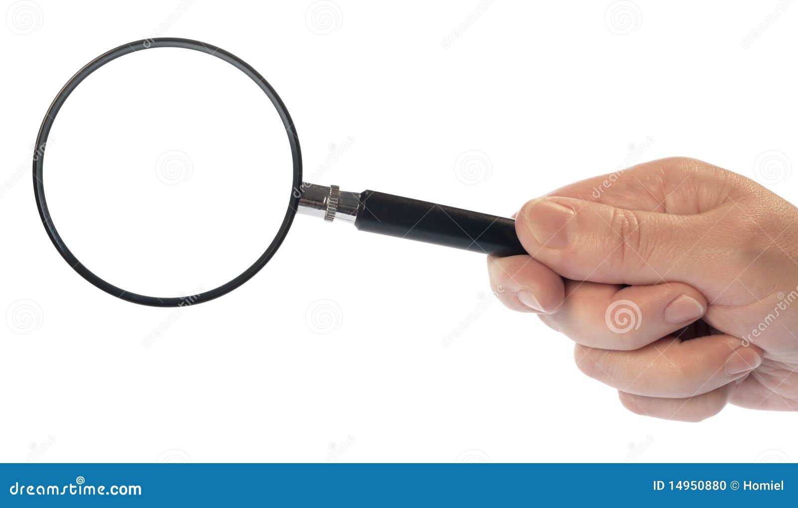 Hand with Magnifying Glass stock photo. Image of magnifying - 14950880