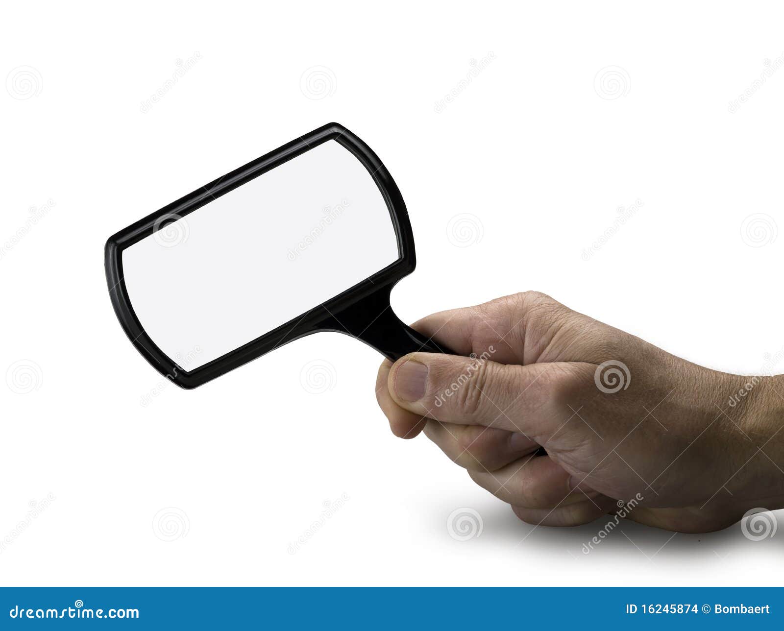 Hand with magnifying glass stock photo. Image of experience - 16245874