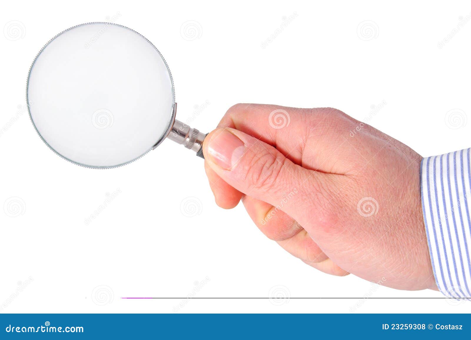 Hand with magnifying glass stock photo. Image of magnifier - 23259308