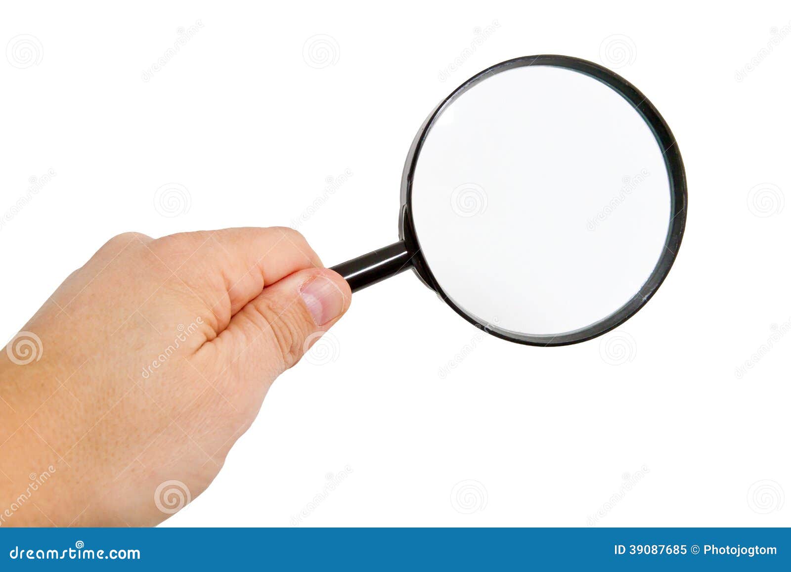 Hand with magnifying glass stock image. Image of hold - 39087685