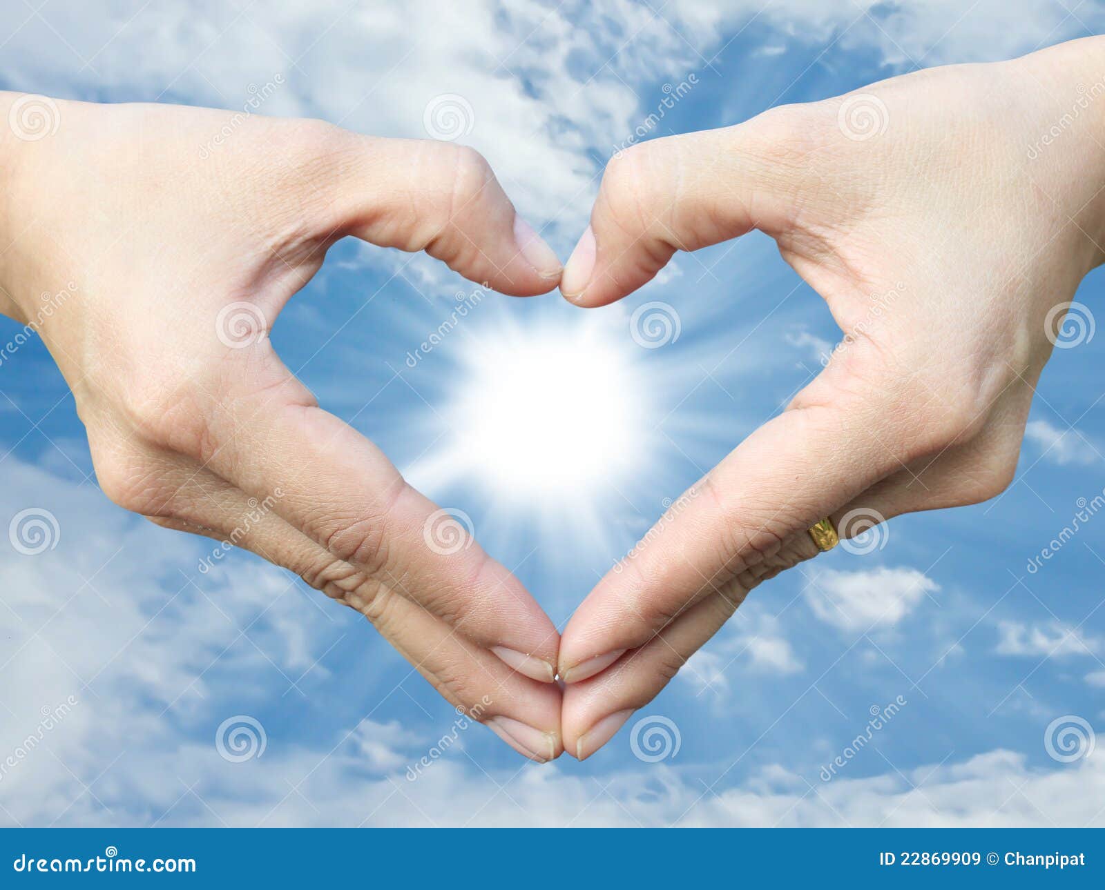 Hand Make Heart Sign Royalty Free Stock Images - Image: 22869909