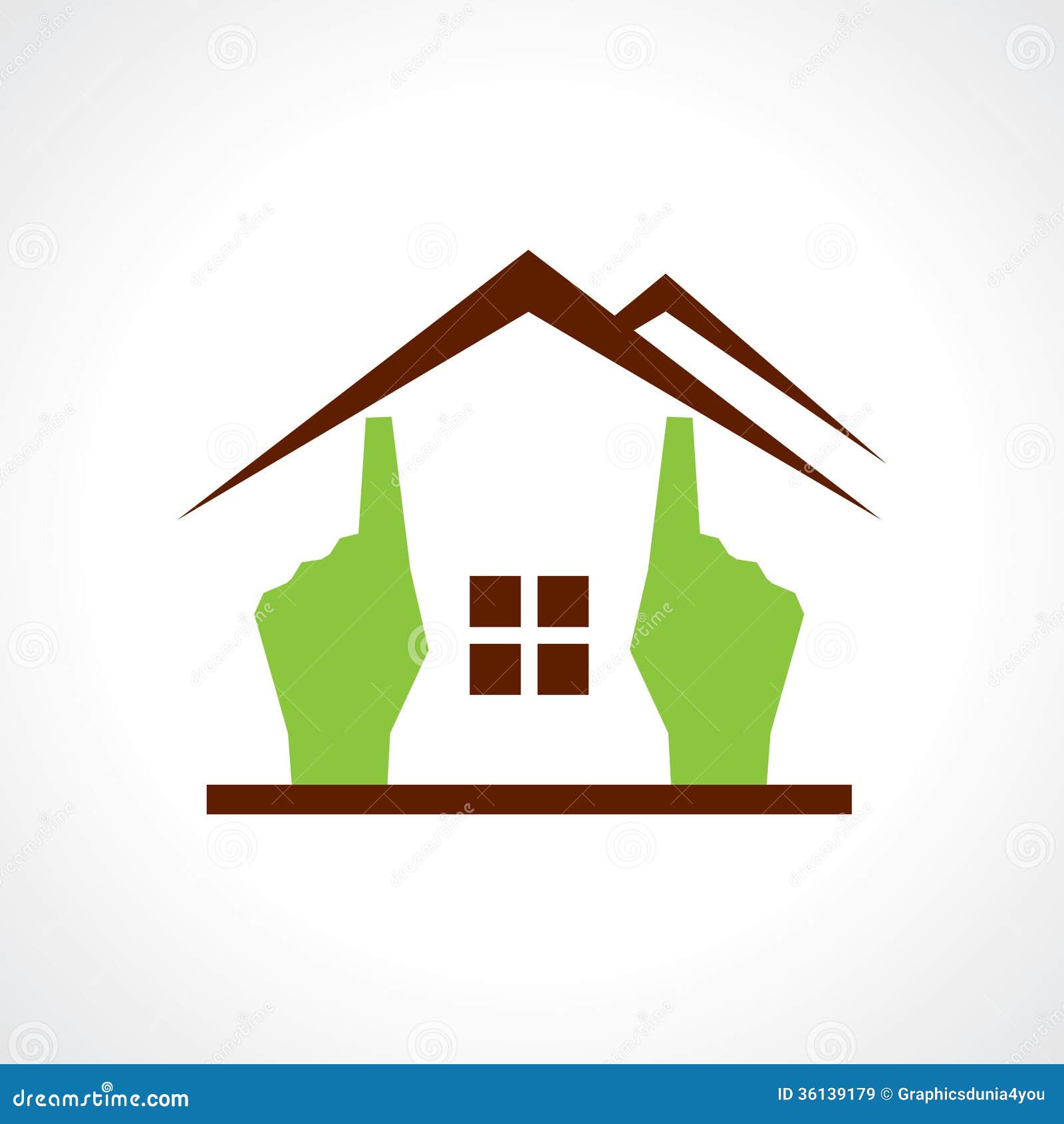 Hand make a home icon stock vector. Illustration of abstract - 36139179