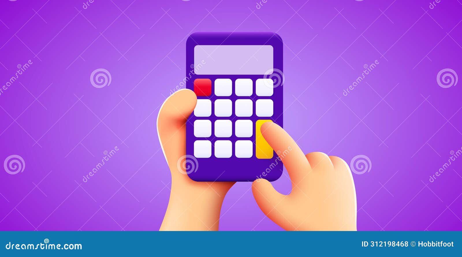 Calculator Cartoon In Character With Nope Expression Vector ...