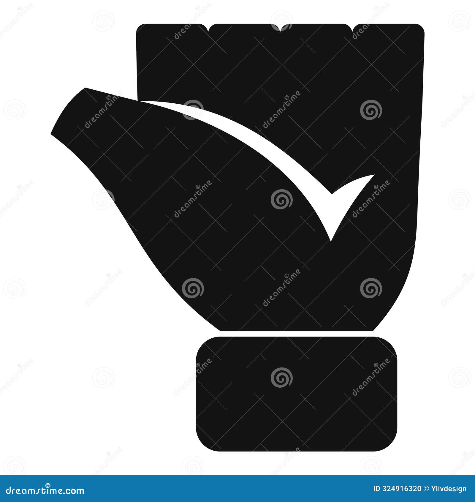 Hand Making Check Mark Gesture Icon Simple Style Stock Illustration ...