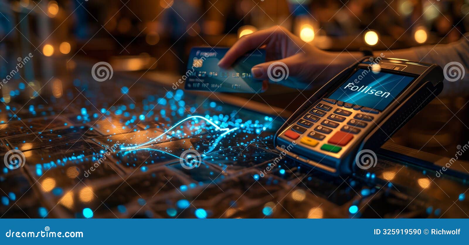 Contactless Payment Using Digital Card with Futuristic Interface for Smooth Transactions Stock ...