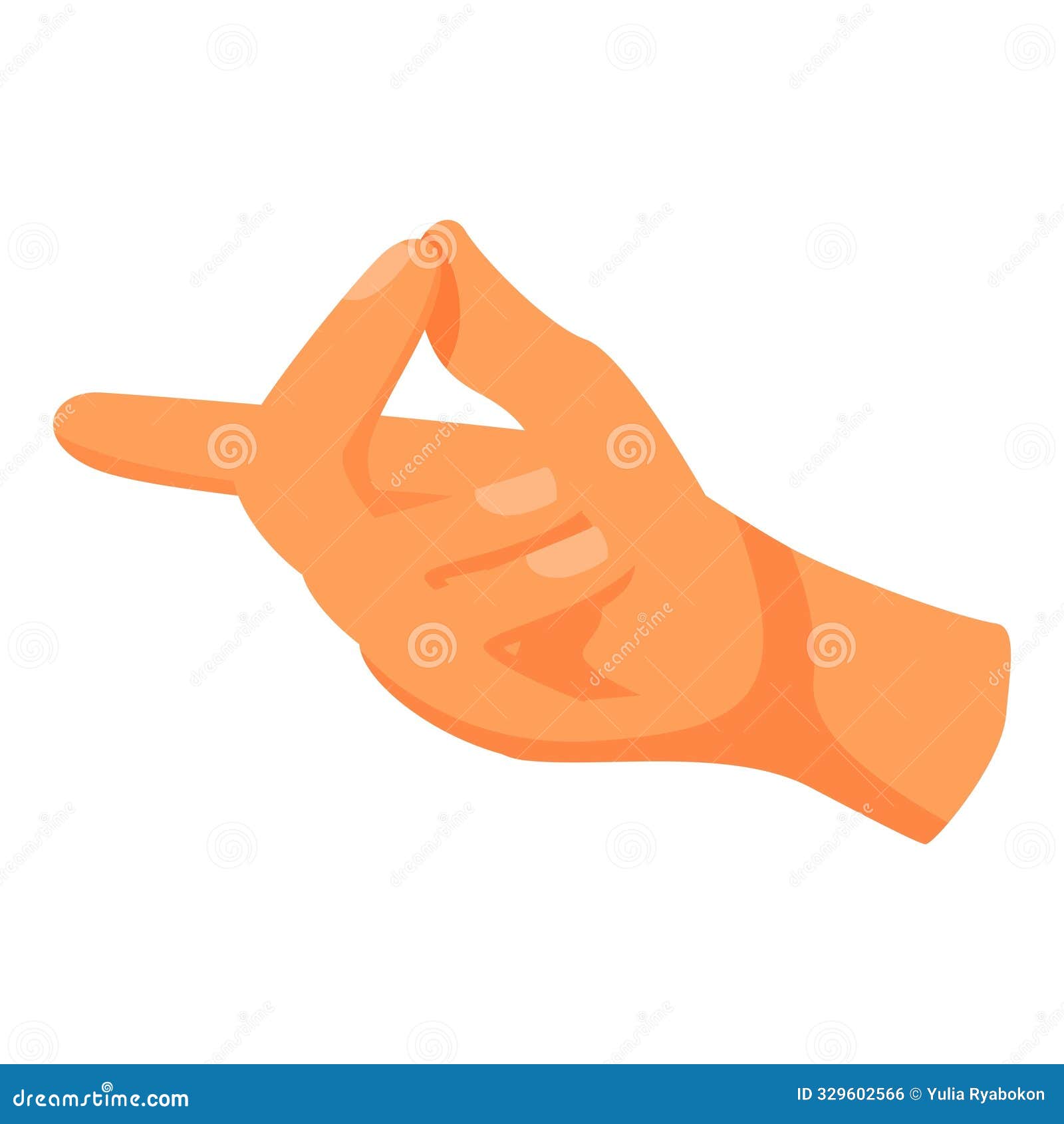 Hand Gesturing Small Amount with Index Finger and Thumb Stock Vector ...