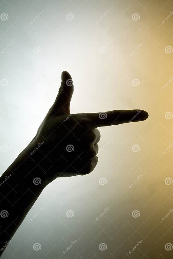 Hand making gun shape stock image. Image of shape, finger - 16010643