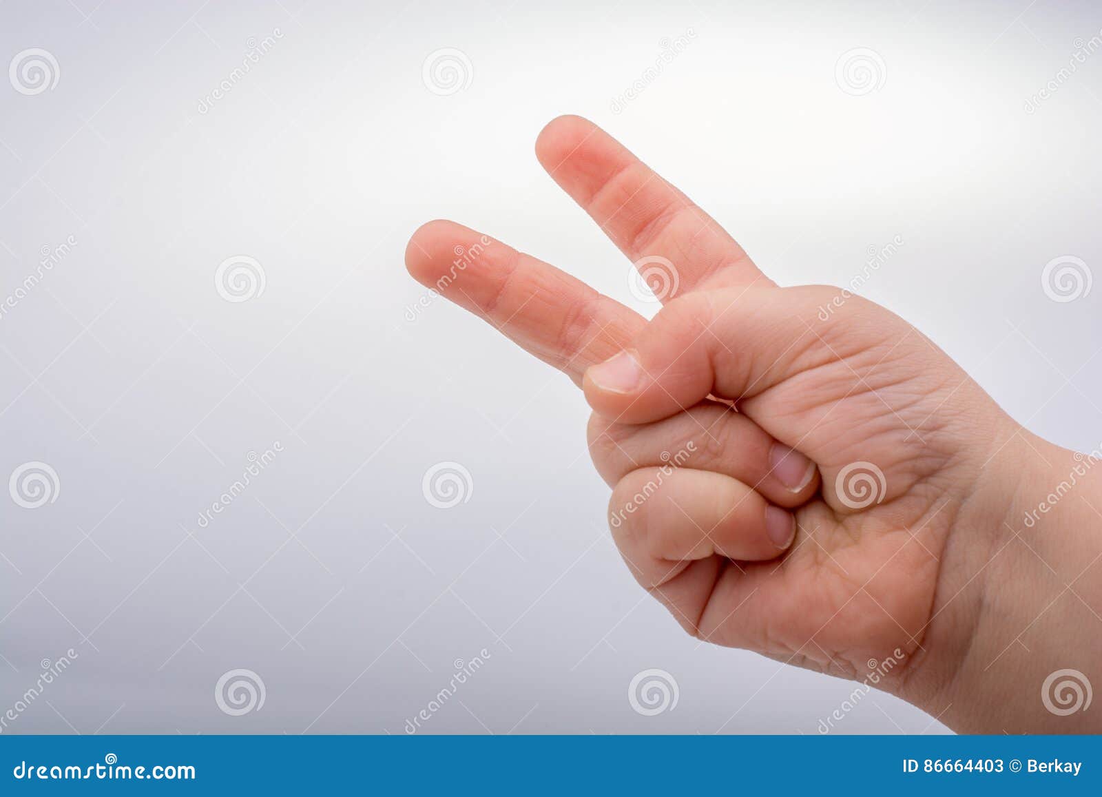 Hand Making a Number Two Gesture Stock Image - Image of showing, person ...