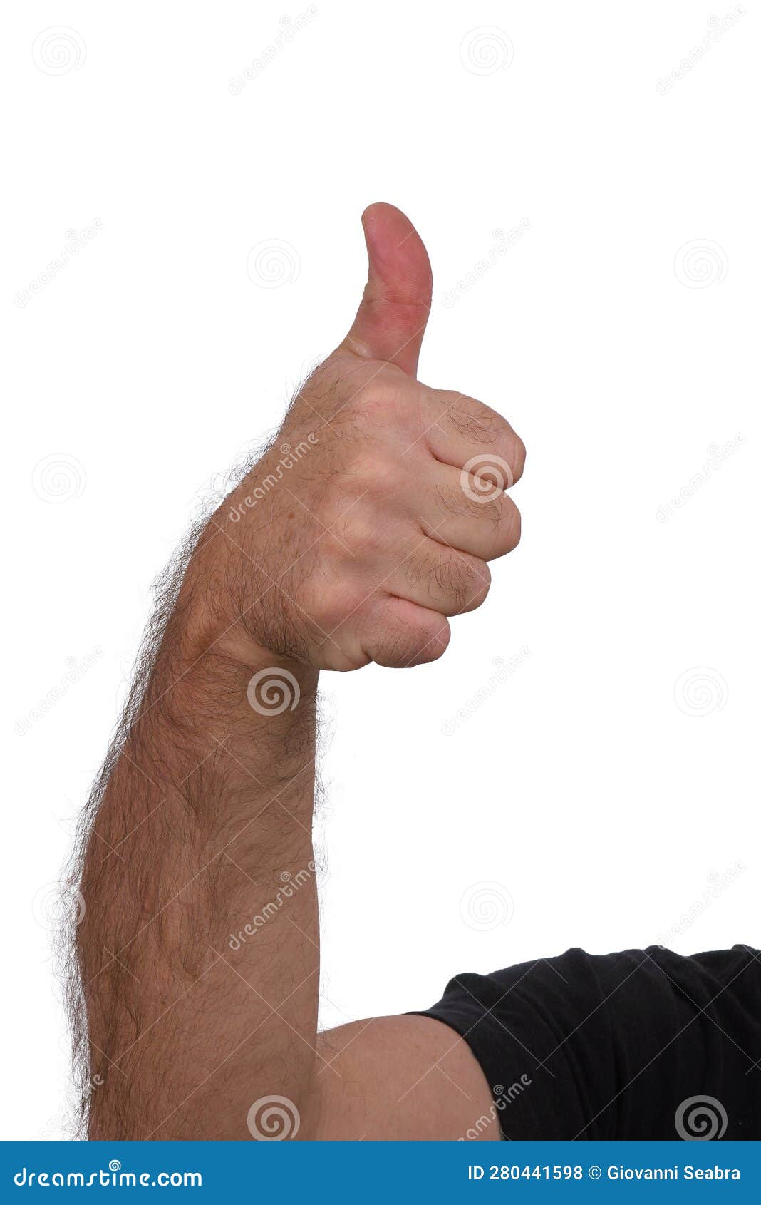 Hand Making Ok Gesture Okay Raising Hand Finger Isolated on White ...