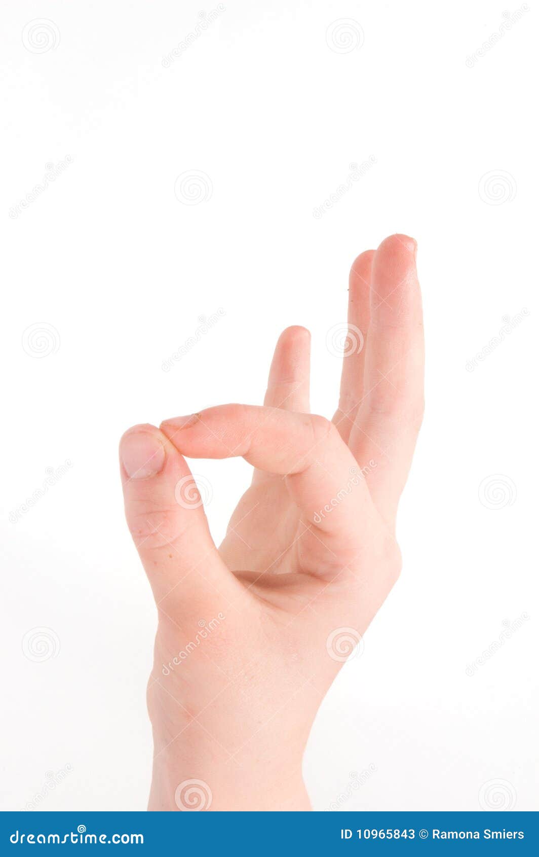 Hand is Making the Ok Signal Stock Image - Image of sign, hand: 10965843