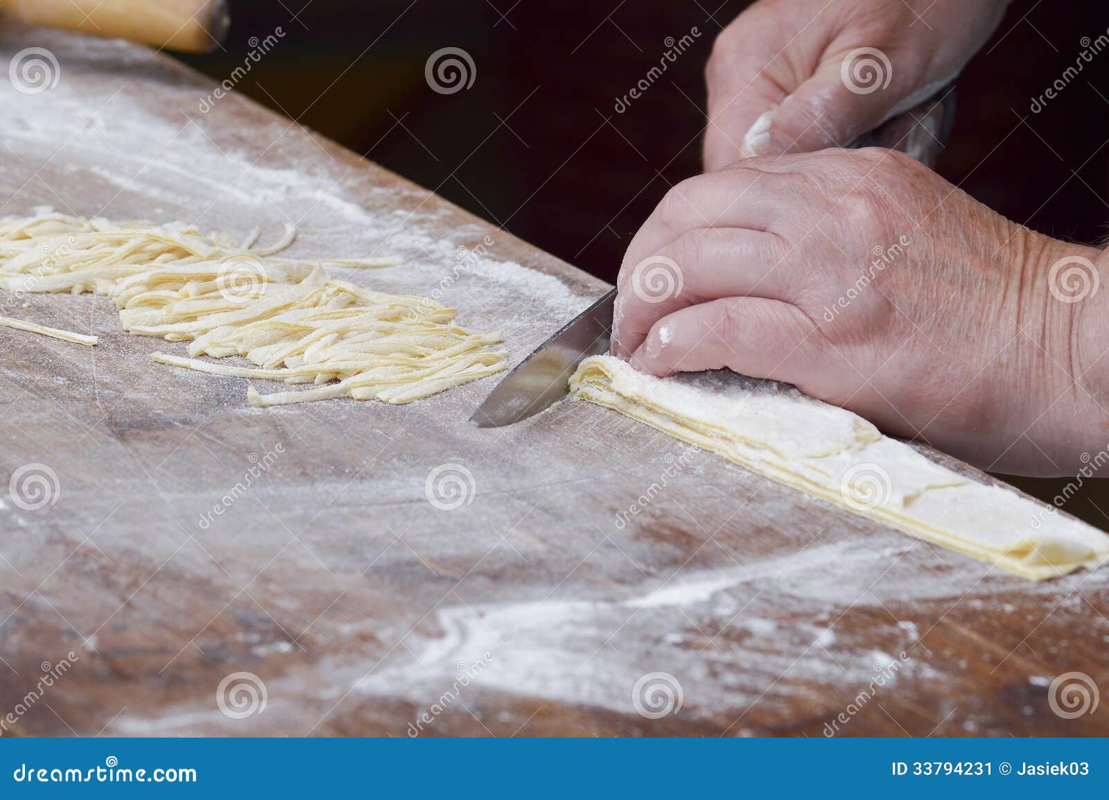 Hand making pasta stock image. Image of cook, soba, kneading - 33794231