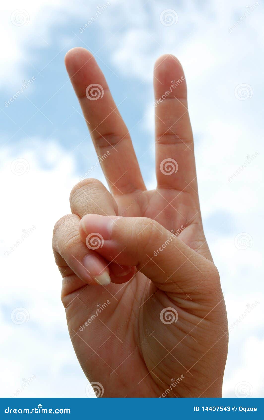 Hand making a peace sign stock image. Image of background - 14407543