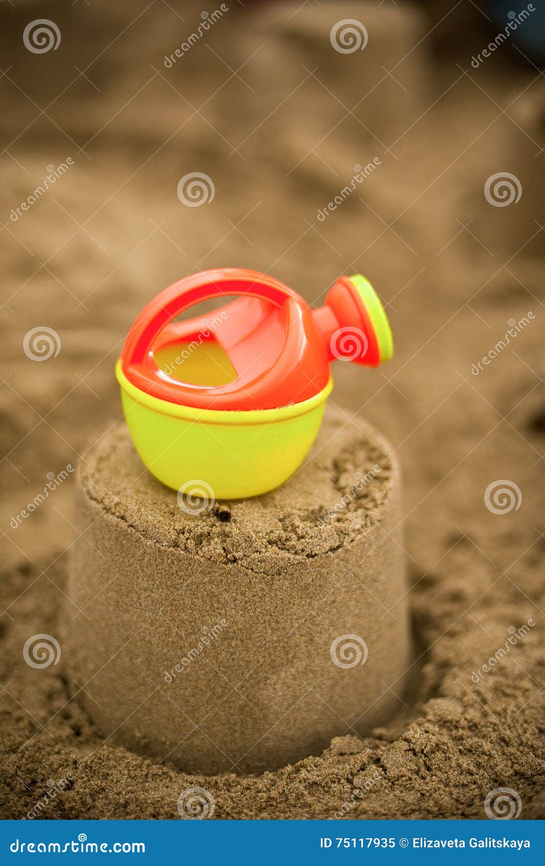 Hand Making a Sand Mold Using Molds Stock Image - Image of ocean ...