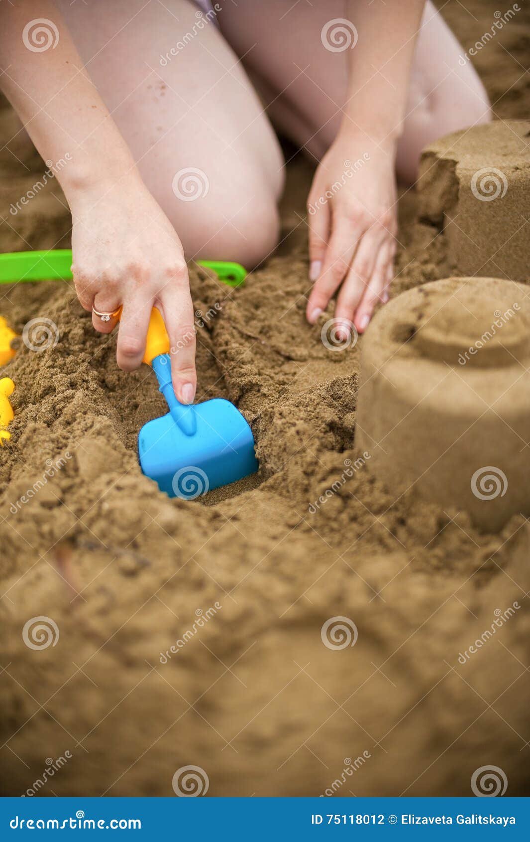 Hand Making a Sand Mold Using Molds Stock Photo - Image of pretend ...