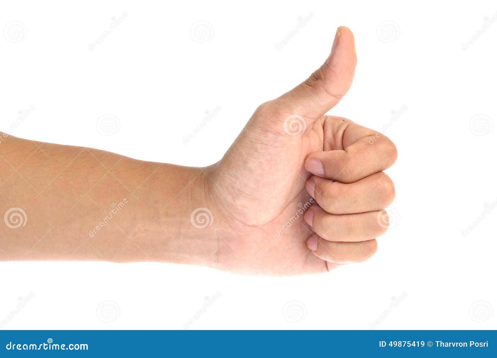 Hand Making Sign GOOD. Isolated on White Background Stock Image - Image ...