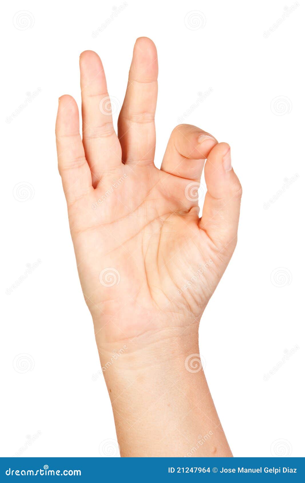 Hand making the sign of Ok stock photo. Image of gesture - 21247964