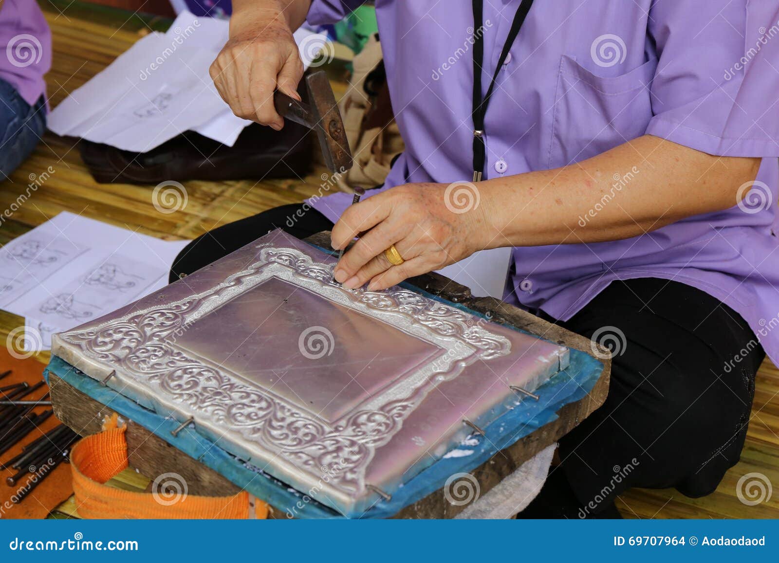 Hand Making Silver Craft, Thailand Stock Photo - Image of luxury ...