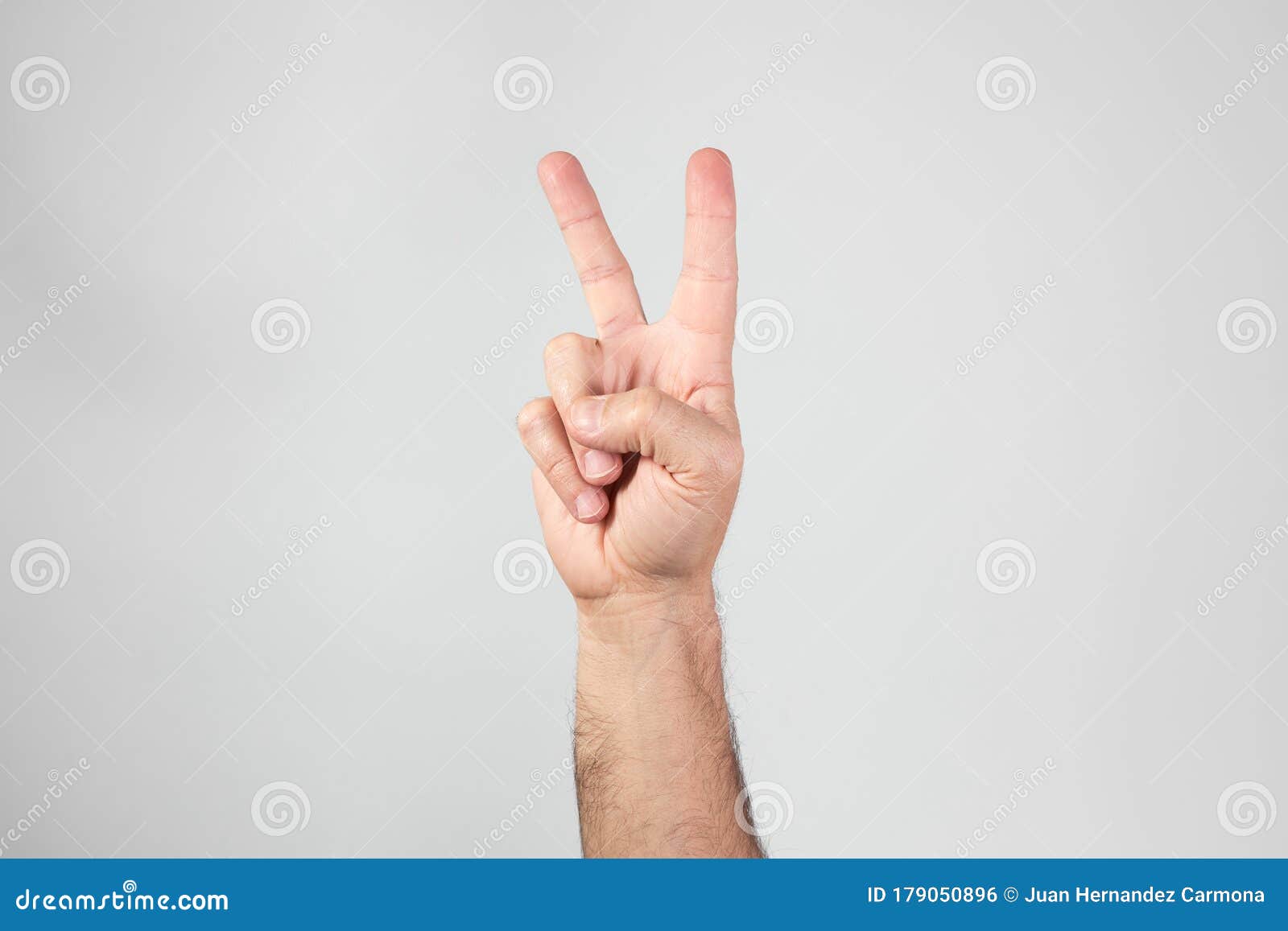Hand Making the Victory Sign Stock Photo - Image of fingers, caucasian ...