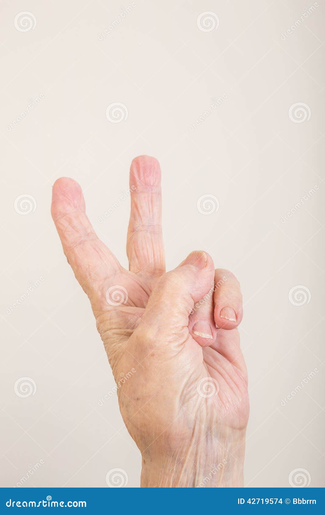 Hand Making Victory (V) Sign Stock Photo - Image of male, fingers: 42719574