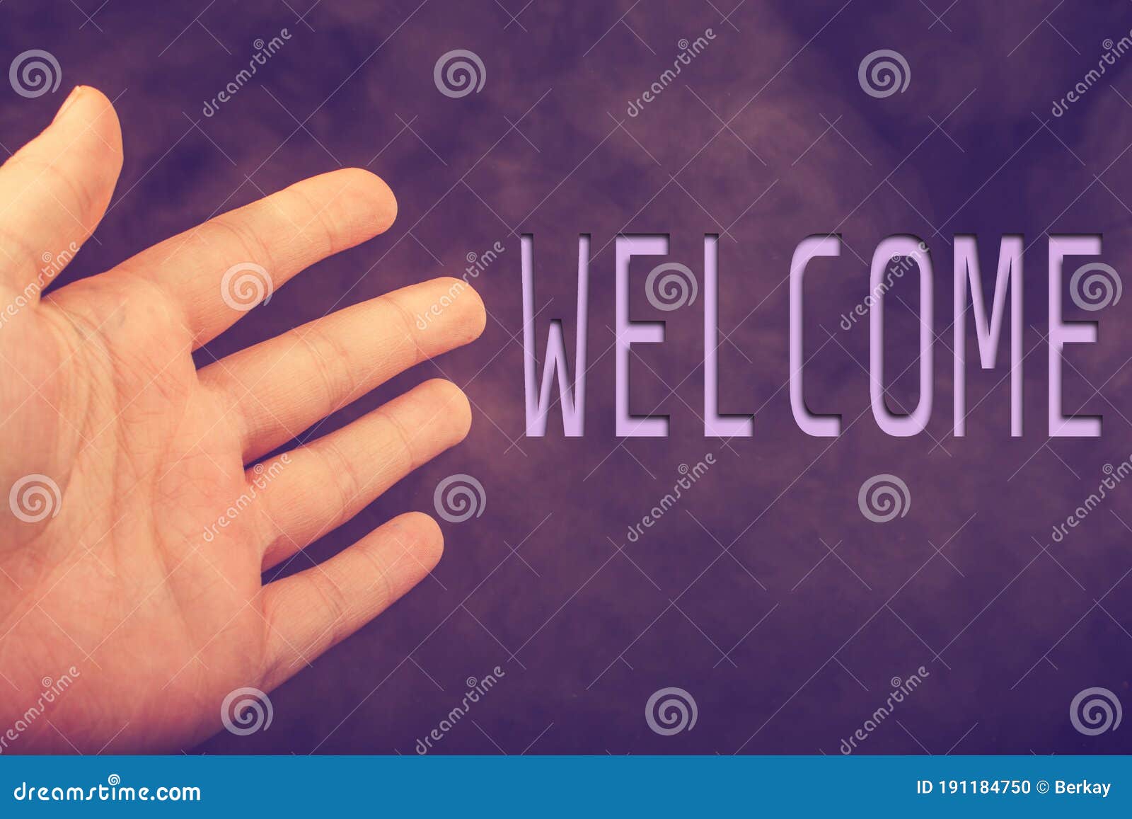 Hand Making a Welcome Gesture Stock Photo - Image of human, pointing ...