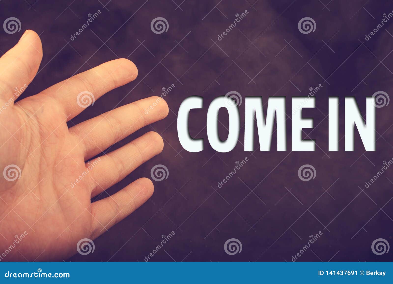 Hand Making Come in Gesture Stock Image - Image of concept, female ...