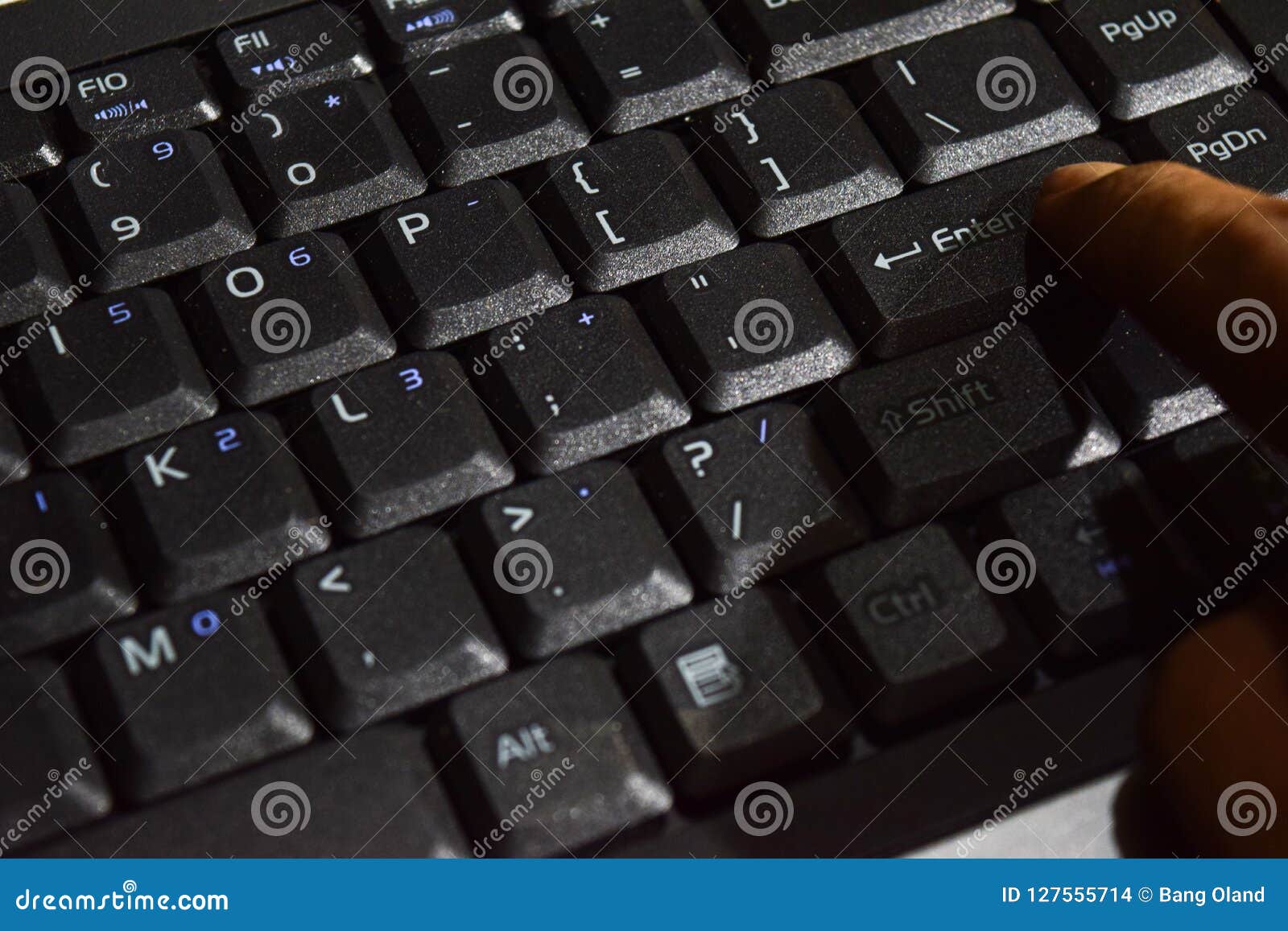 Hand Male Press Keyboard Computer Stock Photo - Image of busy ...