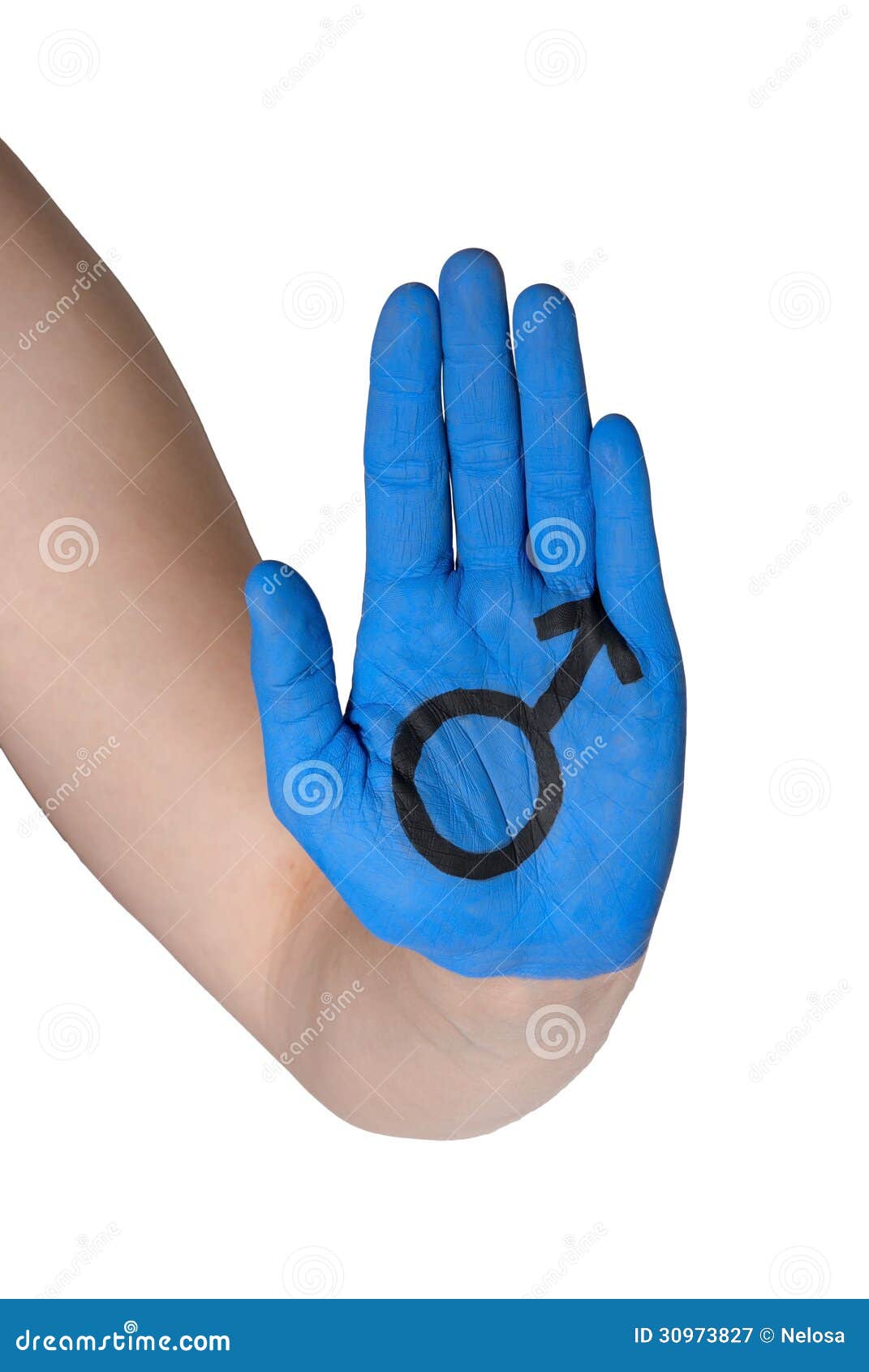Hand with male symbol stock image. Image of love, gender - 30973827