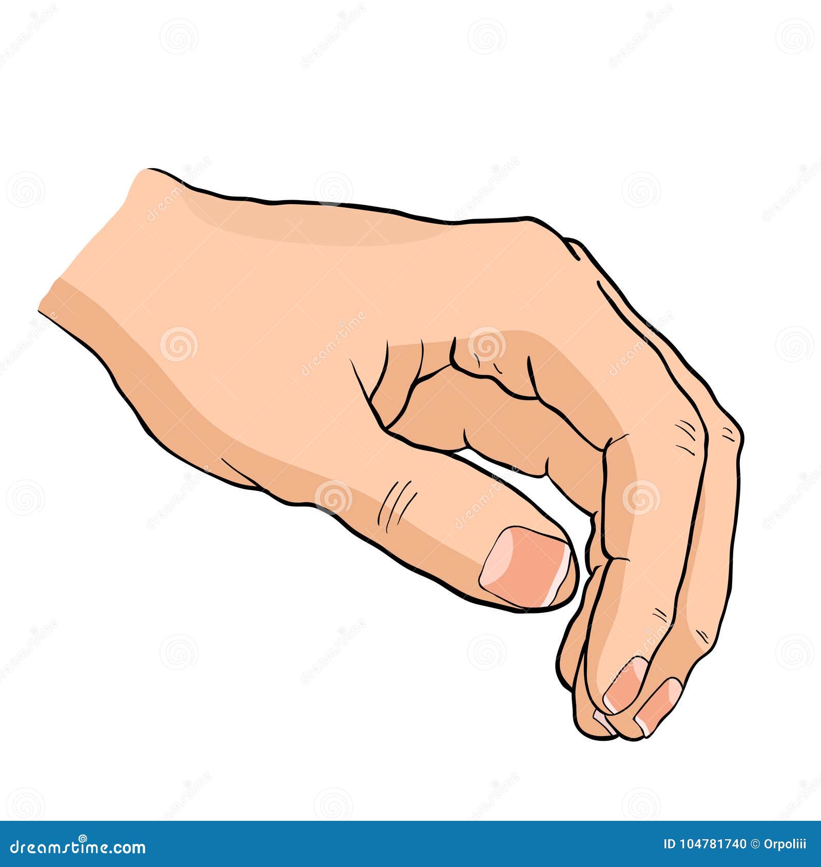 Hand Man a Bent Fingers . Vector Illustration Stock Vector ...