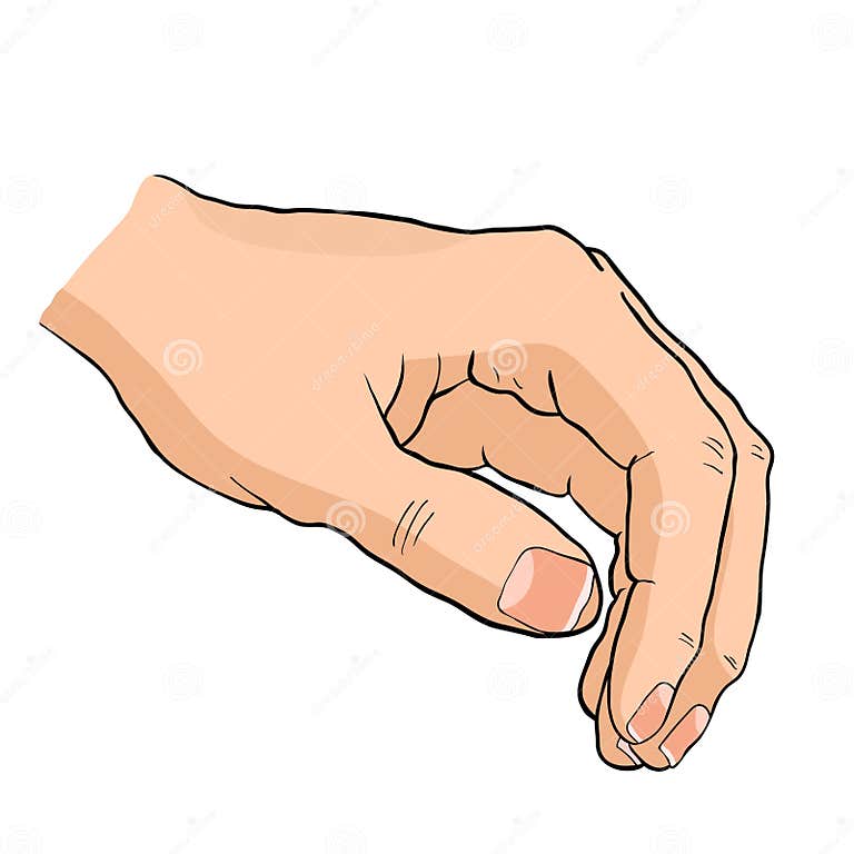 Hand Man a Bent Fingers . Vector Illustration Stock Vector ...
