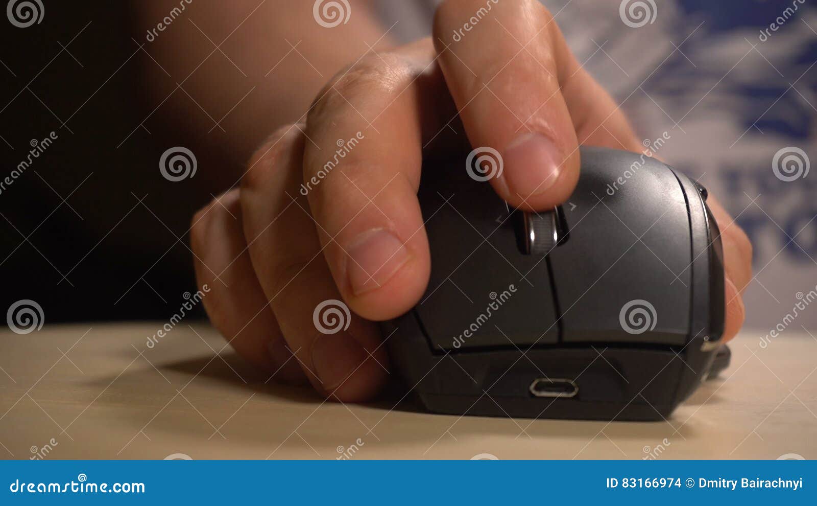 Hand of Man Clicking and Scrolling Mouse Stock Footage - Video of ...