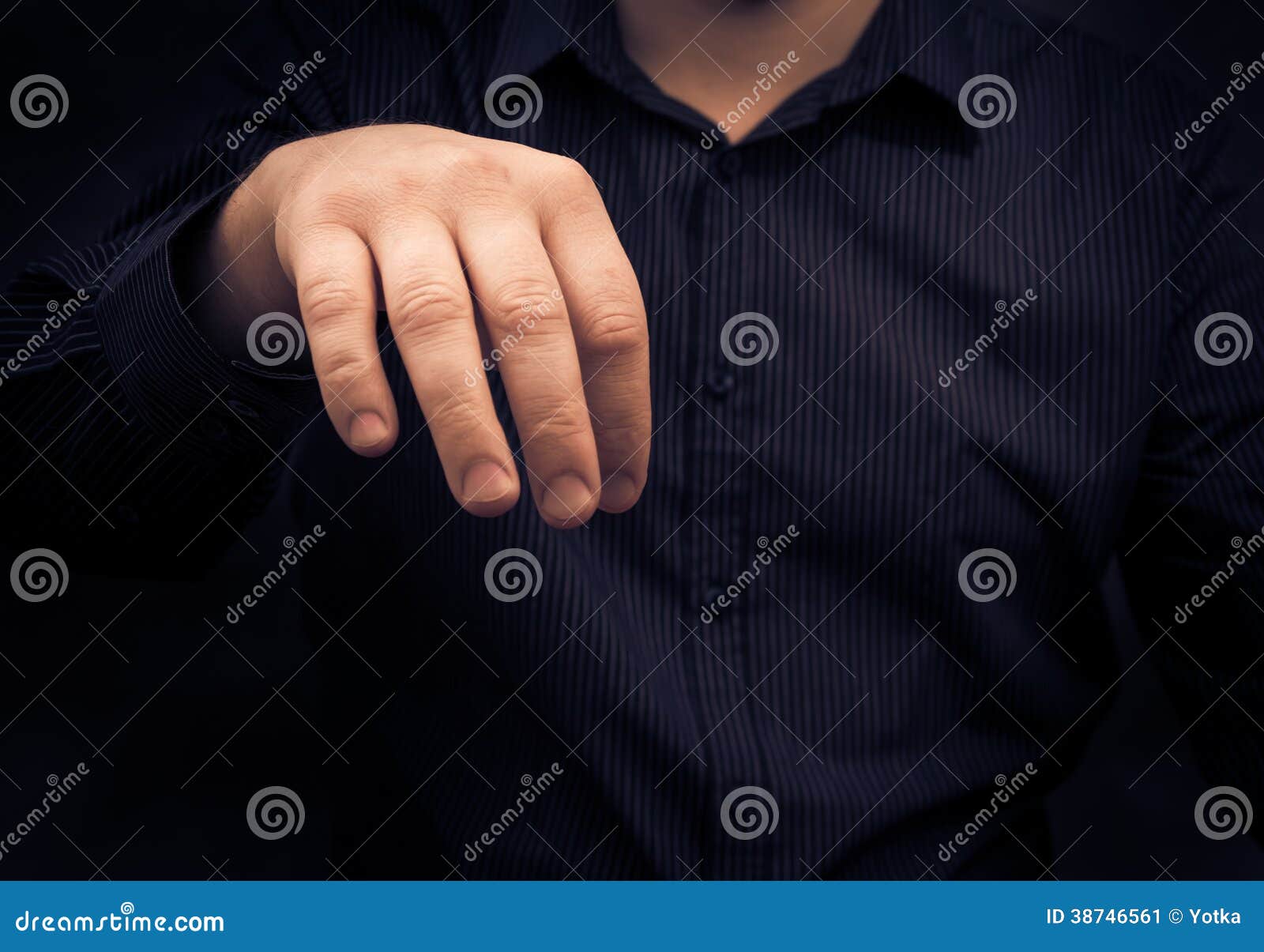 Hand Man Holding Gadget Something Disgusting Stock Image - Image of ...