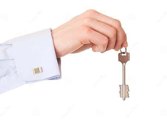Hand of a Man with the Keys. Stock Photo - Image of sleeve, body: 13465374