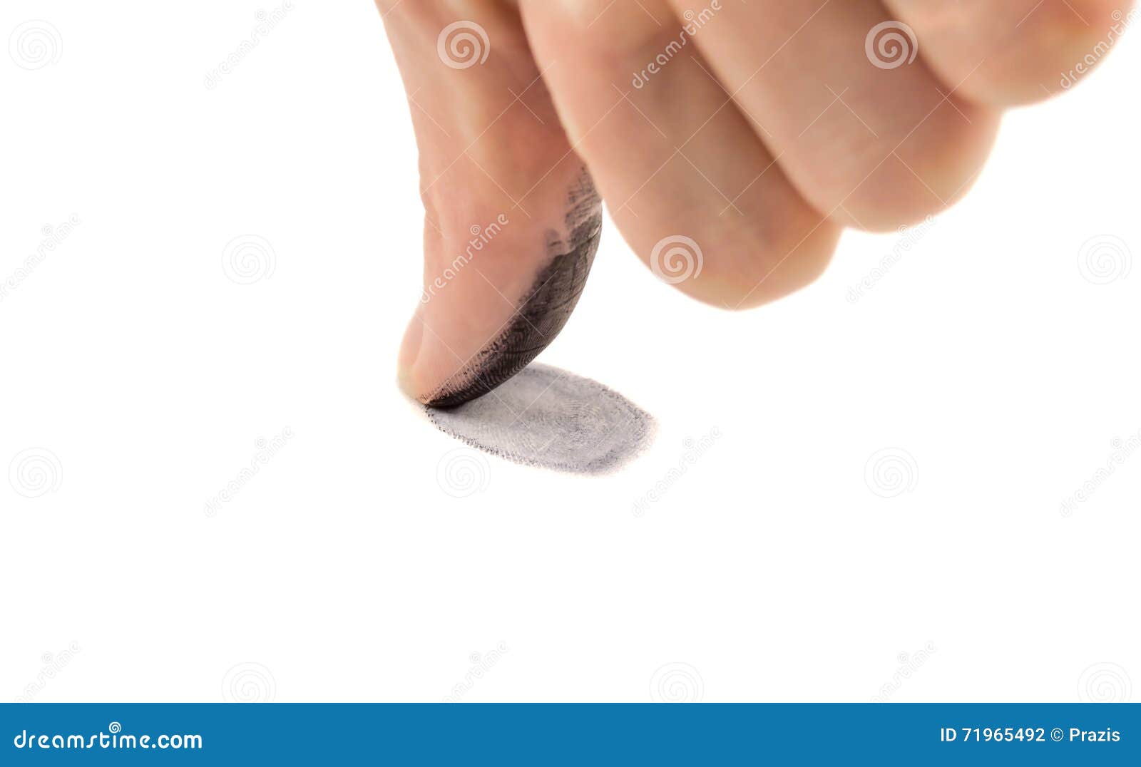 Hand of Man Leaves a Fingerprint Stock Photo - Image of biometrics ...
