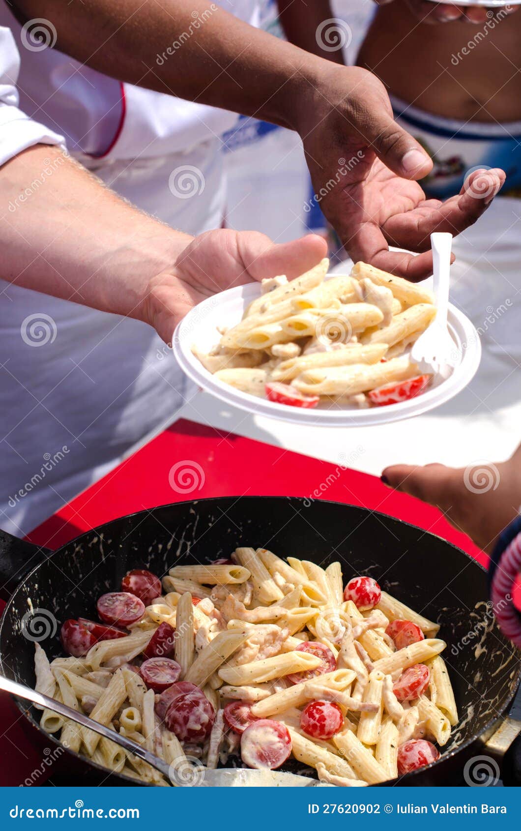 Hand of a Man Offering Food Stock Photo - Image of ingredient ...