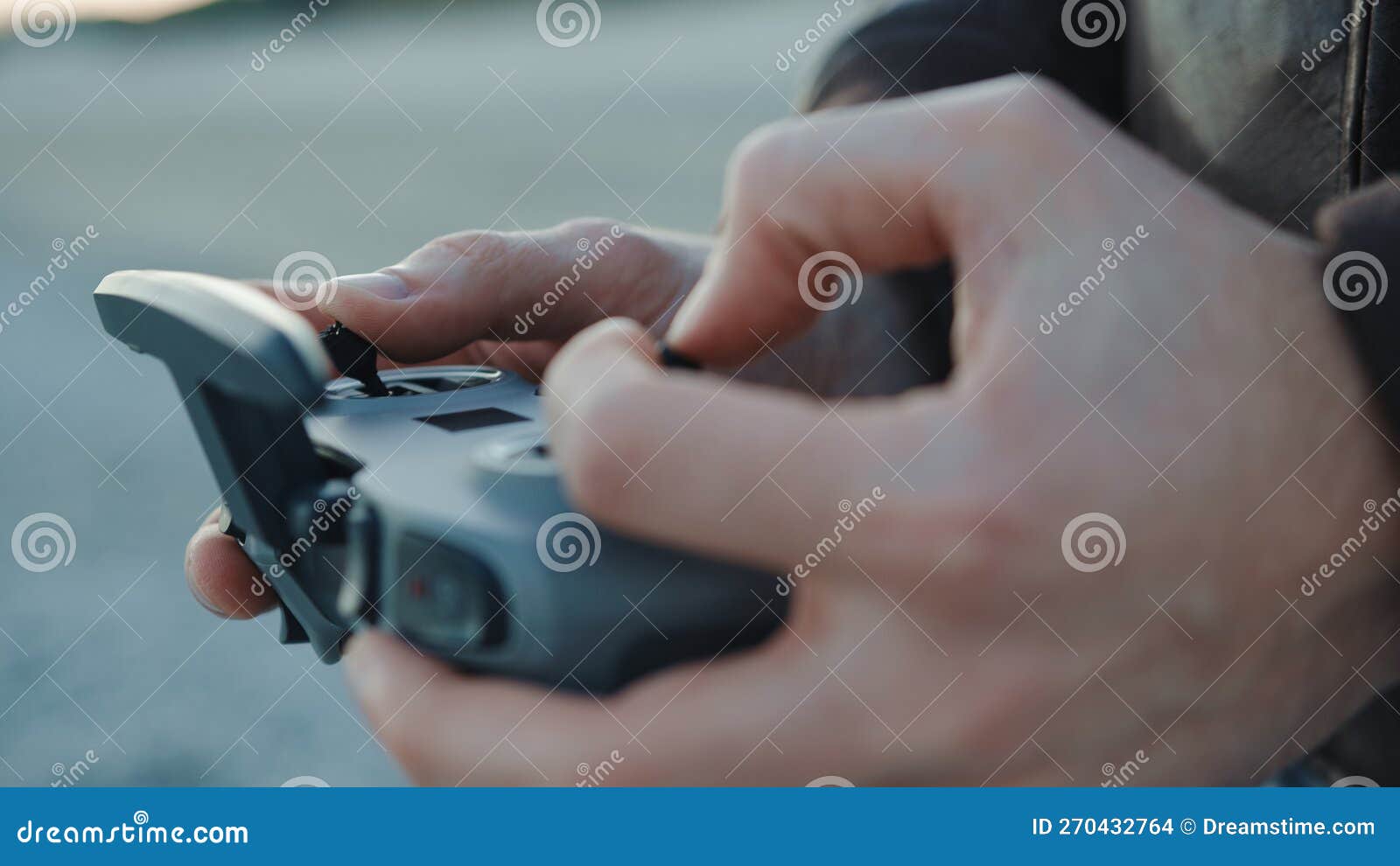 Hand of a Man Pilot the Sport Fpv Drone with Remote Controller Stock ...