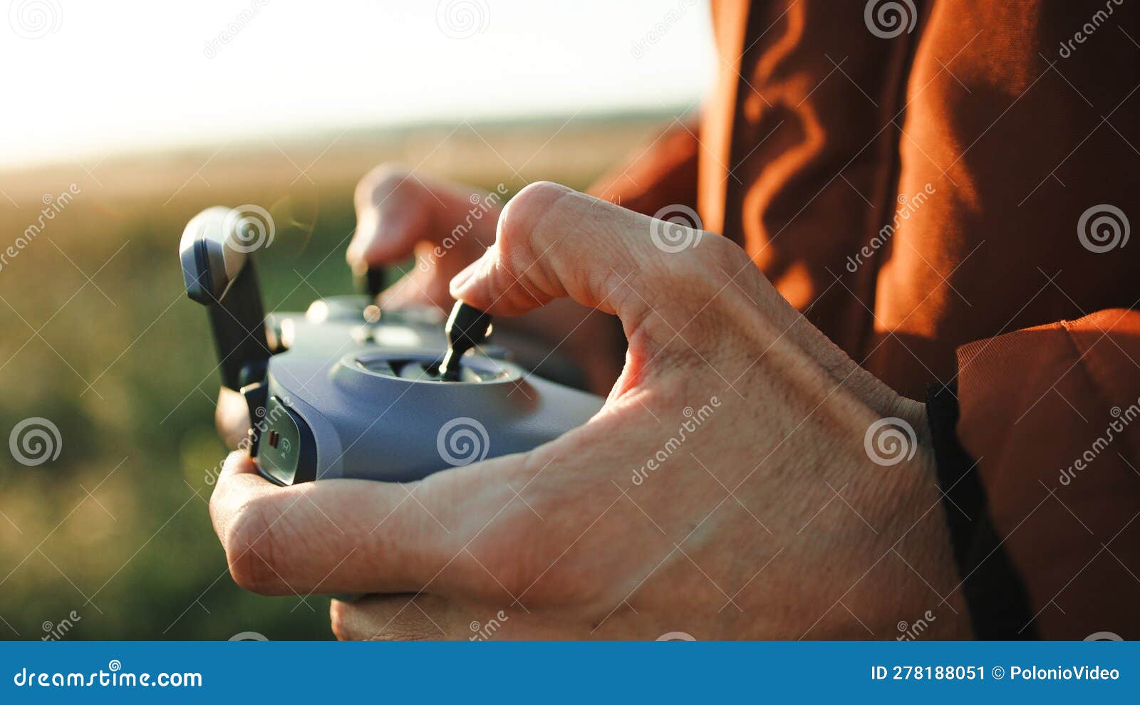 Hand of a Man Pilot the Sport Fpv Drone with Remote Controller Stock ...