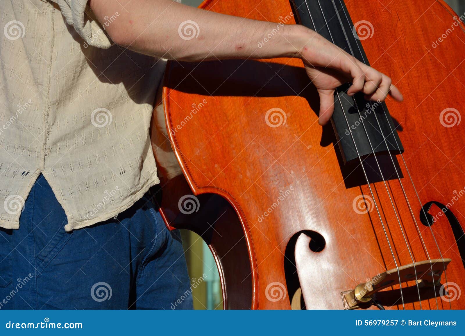 Hand of a Man Playing Contra-bass Stock Image - Image of close, music ...