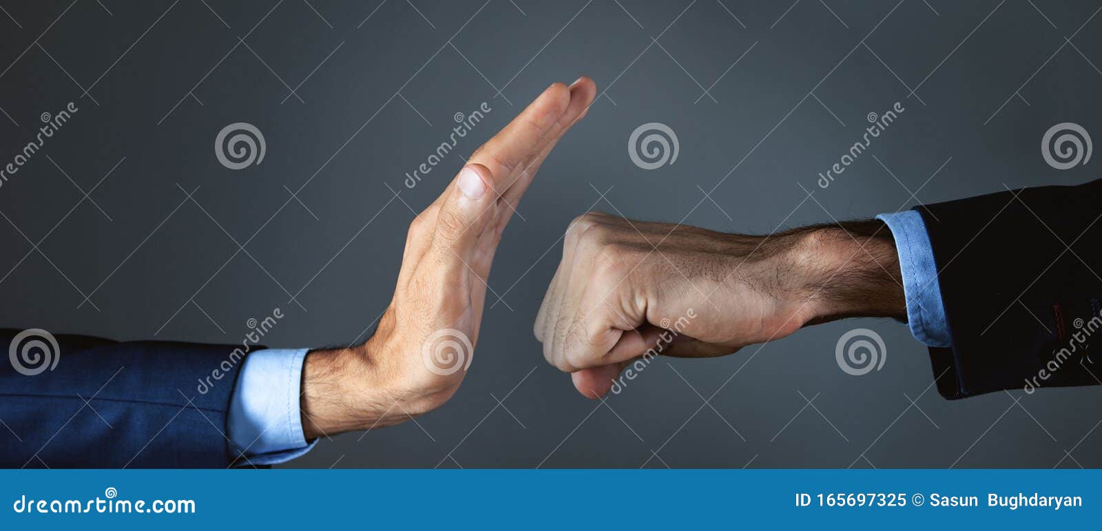 Hand of man punch attack stock image. Image of concept - 165697325