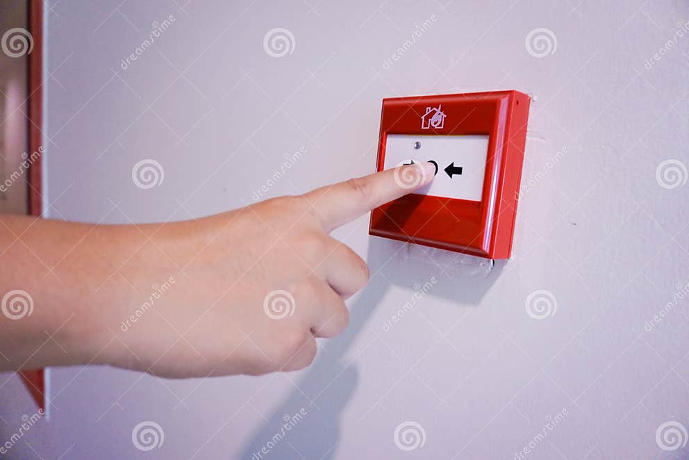 Hand Pulling Fire Alarm Switch Stock Photo - Image of sign, safety ...