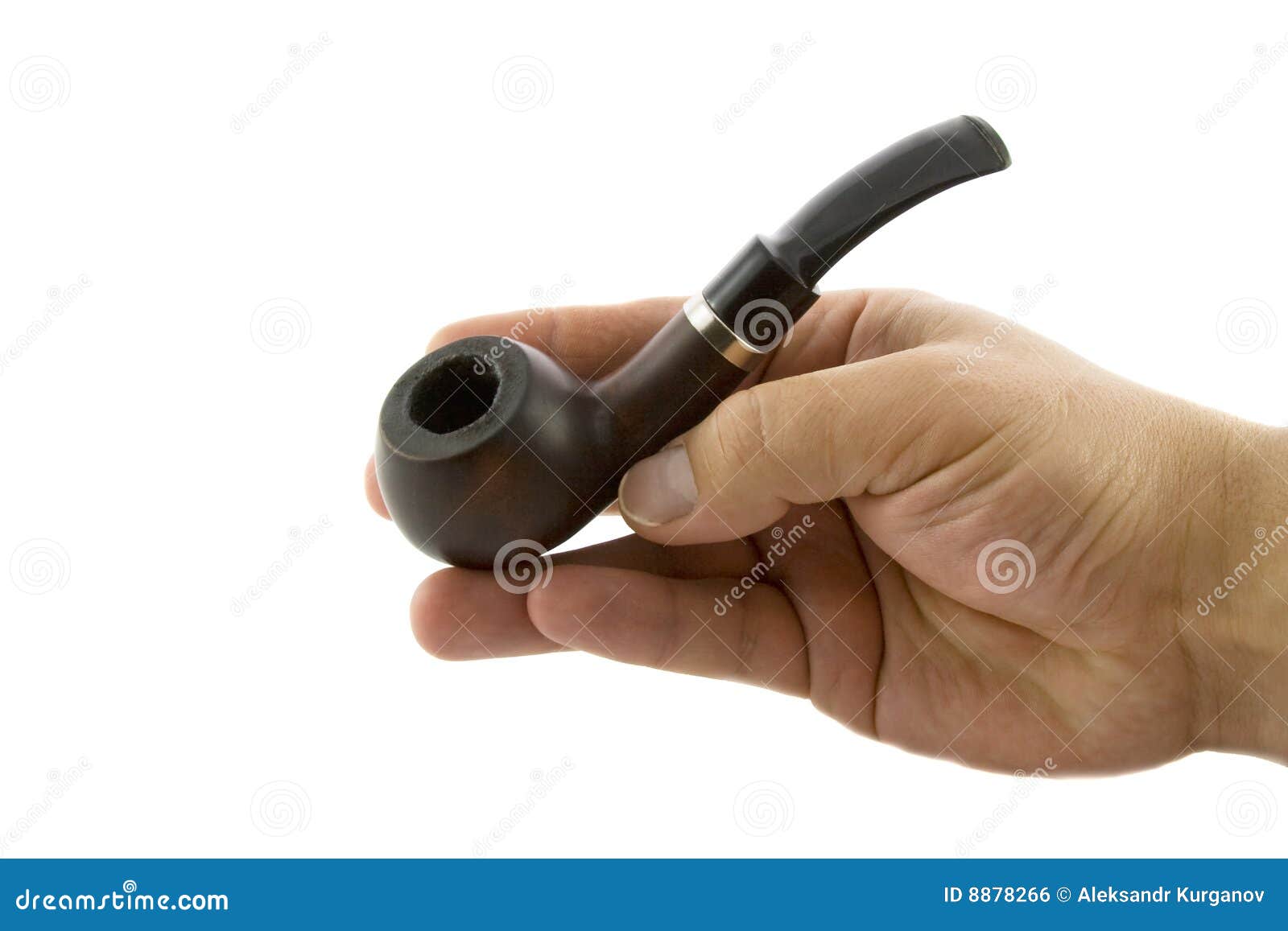 Hand of Man with a Smoking Tobacco-pipe Stock Photo - Image of chilbouk ...