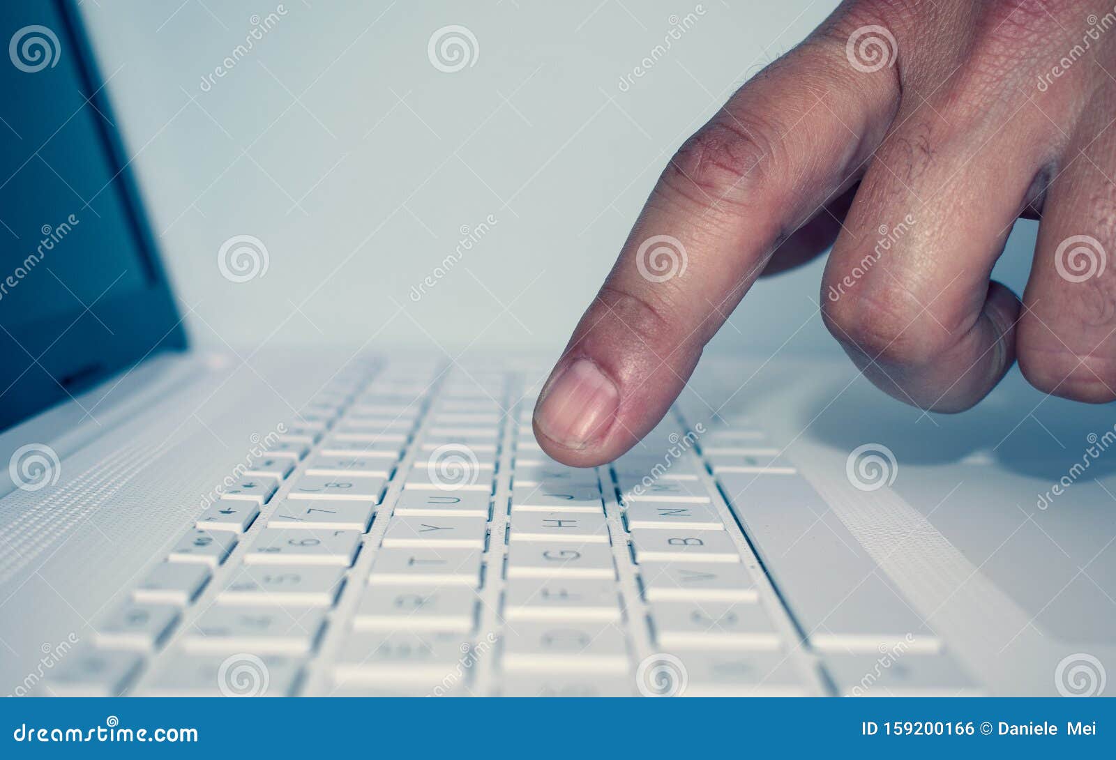 Hand Man Touch Computer Keyboards Stock Photo - Image of concept ...