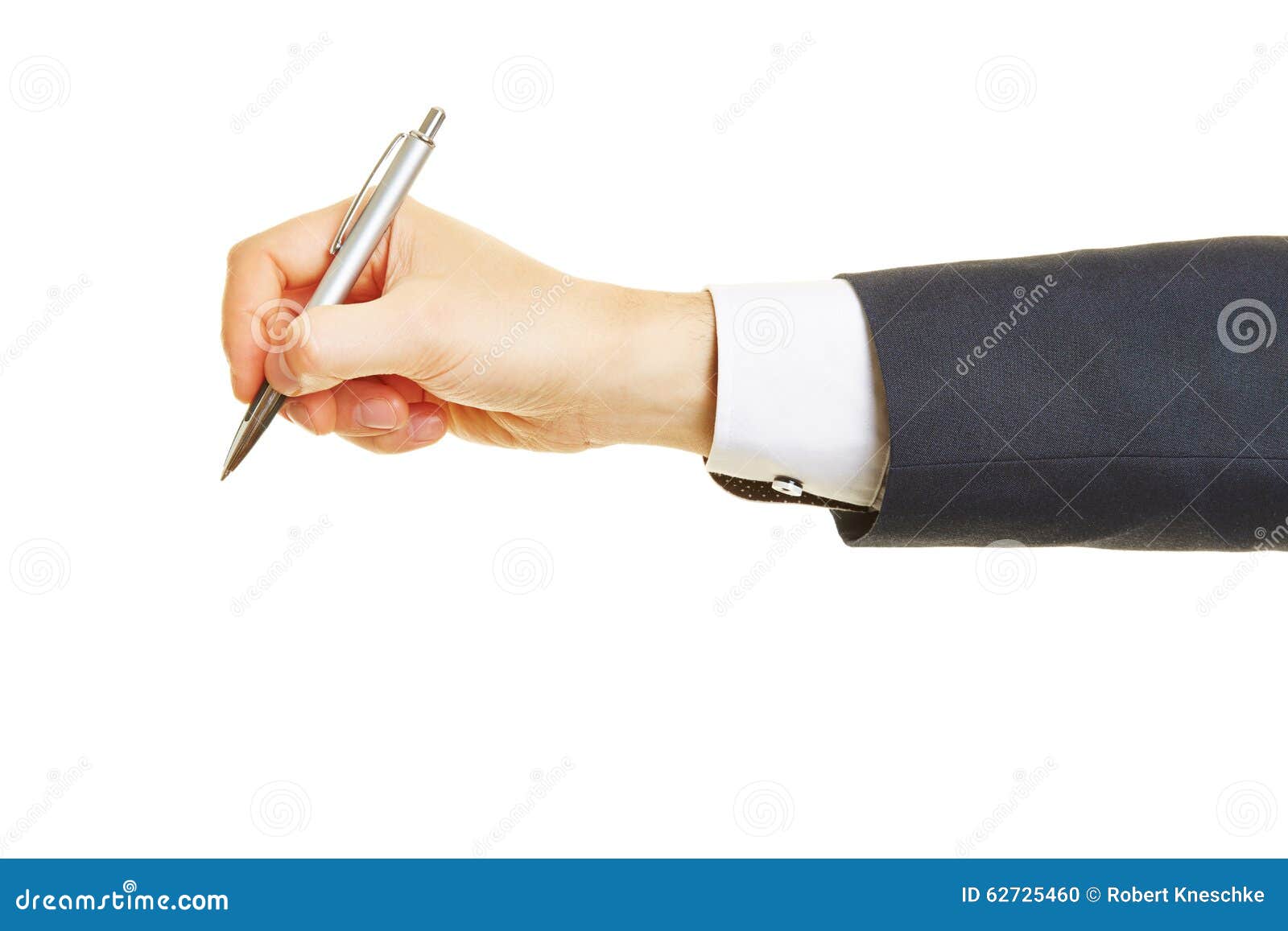 Hand of Manager with Ballpoint Pen Stock Photo - Image of design ...