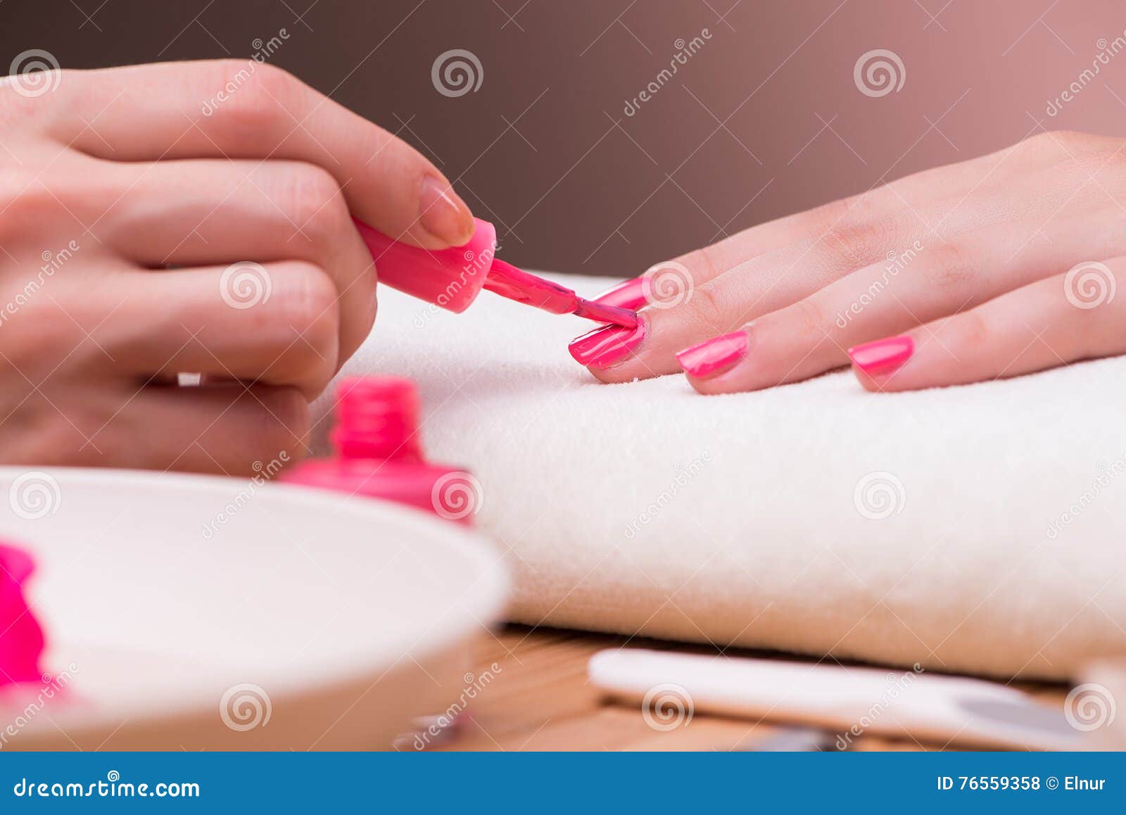 The Hand Manicure Treatment in Health Concept Stock Photo - Image of ...