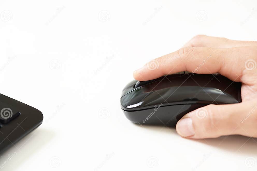 Hand Operating the Computer Mouse Stock Image - Image of goods ...