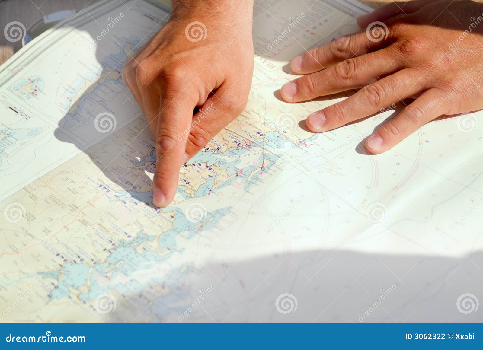 Hand and map stock photo. Image of cartography, island - 3062322
